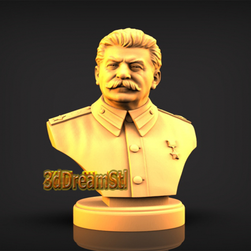 👤 Joseph Stalin Bust STL model, CNC router engraver, artcam, aspire ...