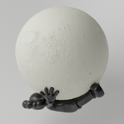 🌙 Kaws Holiday Shanghai Big Moon Art Toy・ STL File for 3D printing・Cults