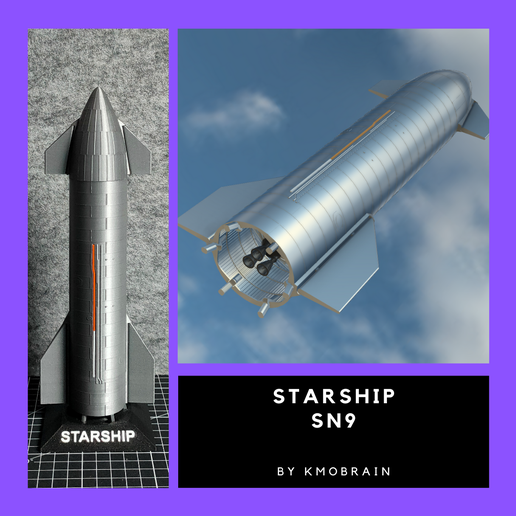 Free STL file Starship (SN9) 1:200 Scale (Multi parts)・3D printing template to download・Cults