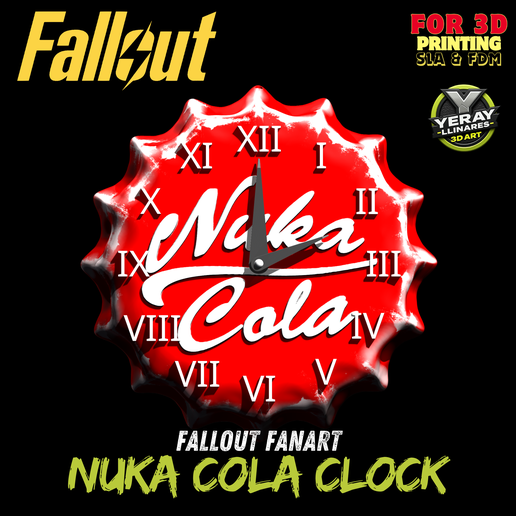 🕰️ Nuka Cola Wall Clock - Fallout Inspired Decorative Clock | 3D Model ...