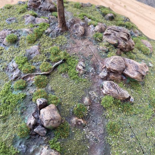 🎲 Wargaming Terrain Large Hill・ STL File for 3D printing・Cults
