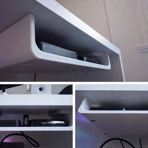 🏢 Multi-purpose holder for external disks, card reader, etc.・ STL File ...