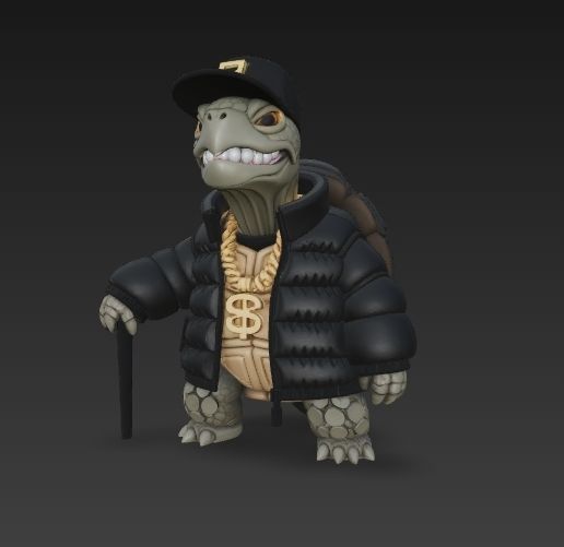 🐢 Gangster Turtle Figure – 3D Printable Collector Model・ STL File for ...