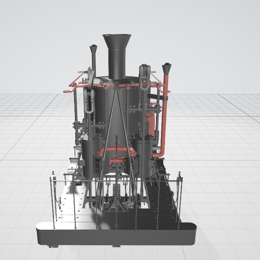 OBJ file atlantic grasshopper steam locomotive 🦗 ・3D printing idea to ...
