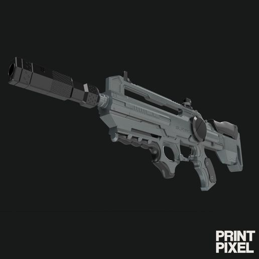 🗿 Deus ex machina - Elite Edition Combat Rifle・ 3D File for 3D printing ...
