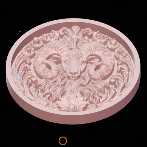 STL file Baroque Ram Relief Panel - Ornamental STL File 🐏 ・3D printable ...