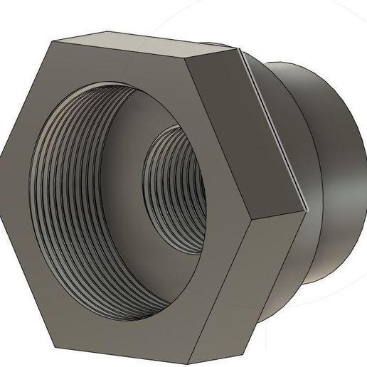 🧵 Fitting pipe adapter thread 2" to 1" inner・ STL File for 3D printing ...