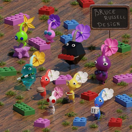🌿 49 Pikmin models (ultimate bundle)・ 3D File for 3D printing・Cults