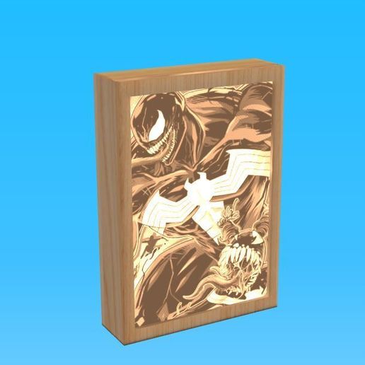 🕸️ Venom & Carnage Lithophane Night Light - Web of Venomverse・Free STL ...