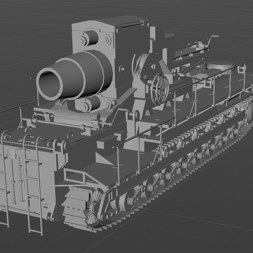 🗺️ Modelo digital de mortero autopropulsado Karl Gerat de 600 mm ...
