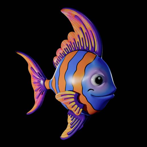 STL file Cute Stylized Fish 🐠 (OBJ and GCODE)・Model to download and 3D ...