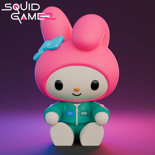 🦑 Squid game - my melody 100 - hello kitty - STL & 3mf Multicolor・ STL ...