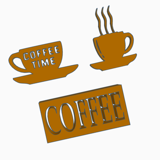 STL file Coffee wall decor and table sign ☕ ・Design to download and 3D ...