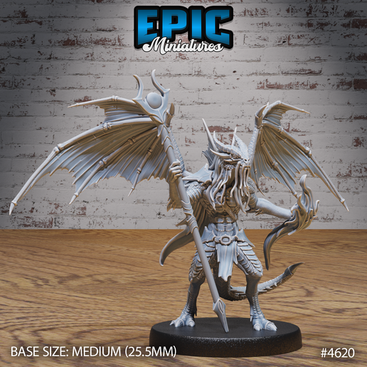 🎲 Draconic Demon Gold Staff ‧ DnD Miniature ‧ Tabletop Miniatures ...