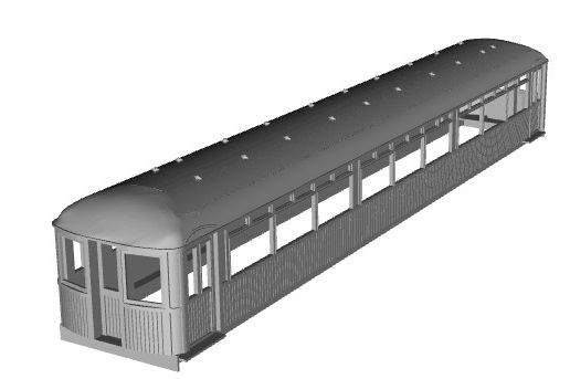 🚐 NER D218 Trailer third 1/43 scale・ 3D File for 3D printing・Cults