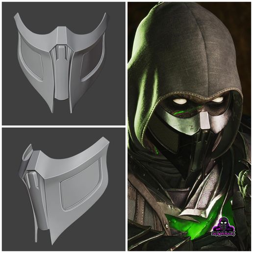 3D file Noob Saibot mask from MK1 - Shadow of Anarchy 🎲 ・3D printer ...