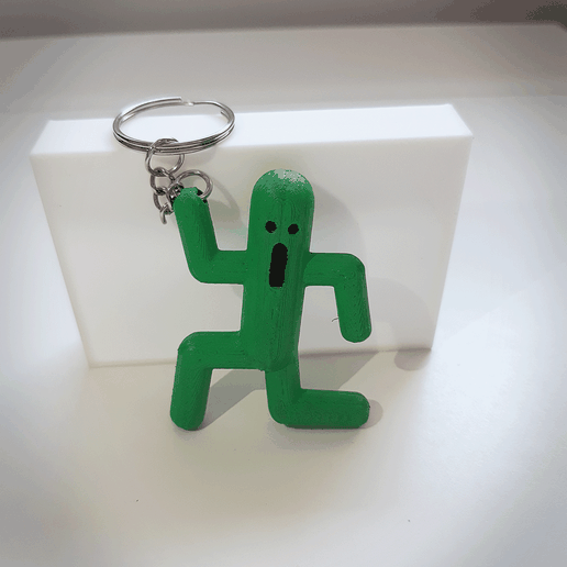 3D file Key ring Cactilio Final Fantasy FF Cactuar, Kaktor, Kyactus, Pampi, Keychain, Porte-clés ...