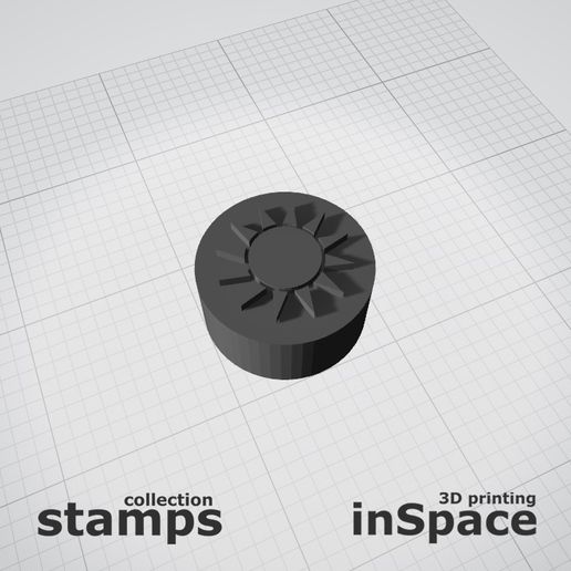STL file Stamp - Sun ☀️ ・3D print design to download・Cults