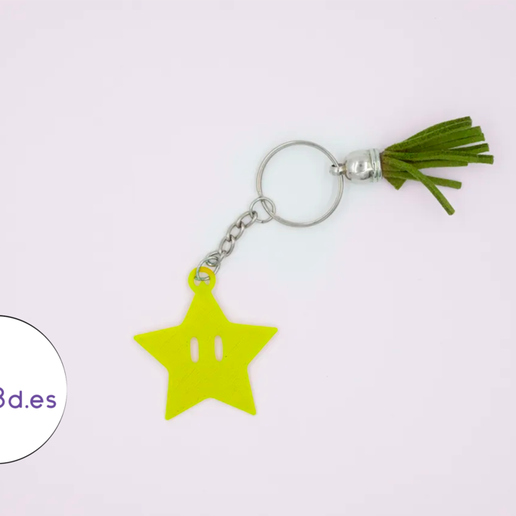 ⭐ STAR MARIO BROS KEYCHAIN・Free STL File for ・Cults