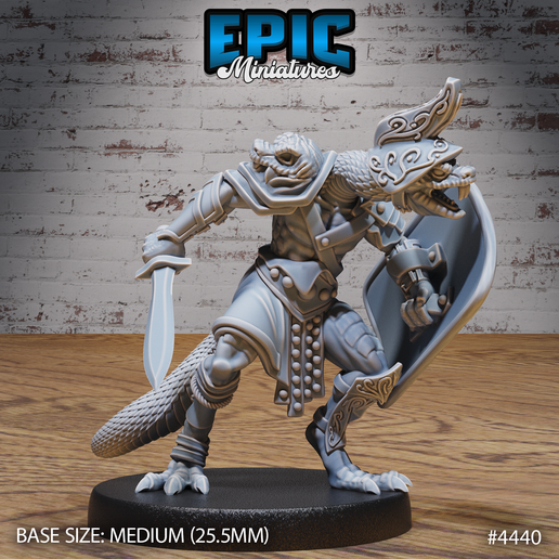 3D file Serpent Folk Gladiator ‧ DnD Miniature ‧ Tabletop Miniatures ...