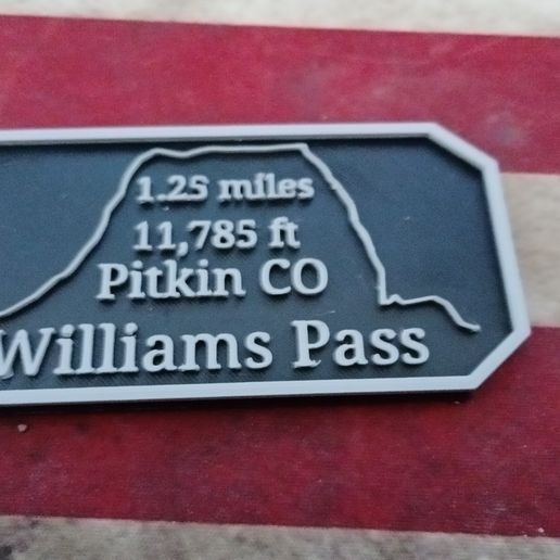 📛 Maverick's Trail badge Williams Pass Pitkin Colorado・ OBJ File for 3D ...