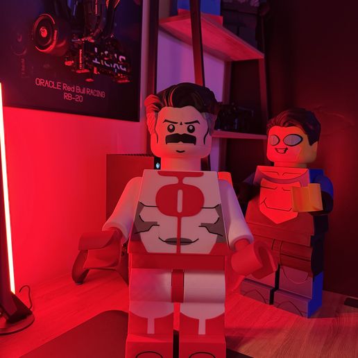 👨 Omni Man 16" Legos Figura Modular de Invincible・Archivo 3MF para ...