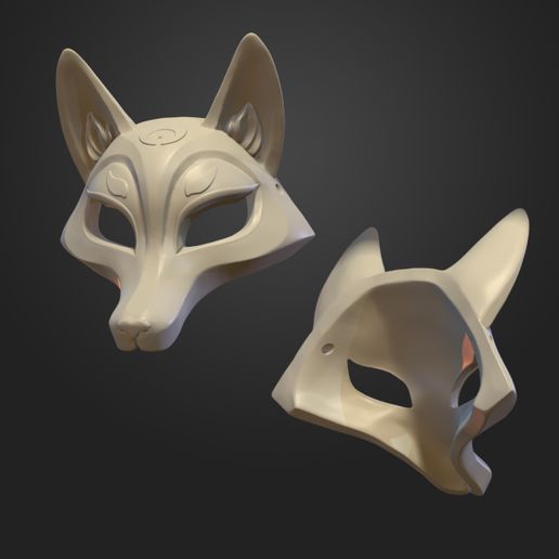kitsune fox mask pattern