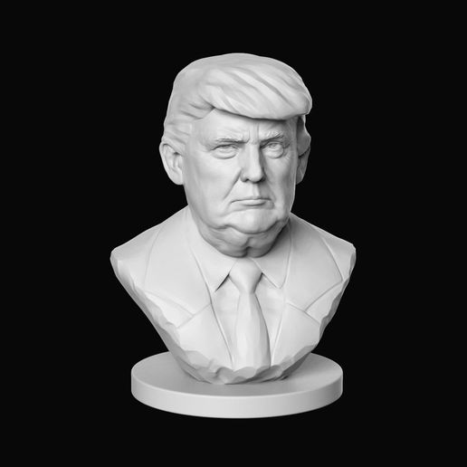 👤 Donald Trump Bust・ STL File for 3D printing・Cults