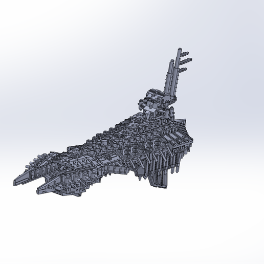 ♟ Vindicator class Battleship・ STL File for 3D printing・Cults