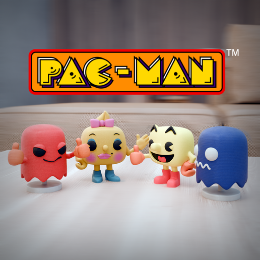 Archivo STL PAC MAN FUNKO POP PACK 4 FUNKO 👨 ・Diseño de impresora 3D ...