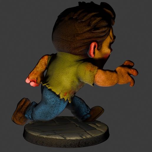 🧟 Chibi-Style Runner Zombie (another pose) – 3D Printable model ( The ...