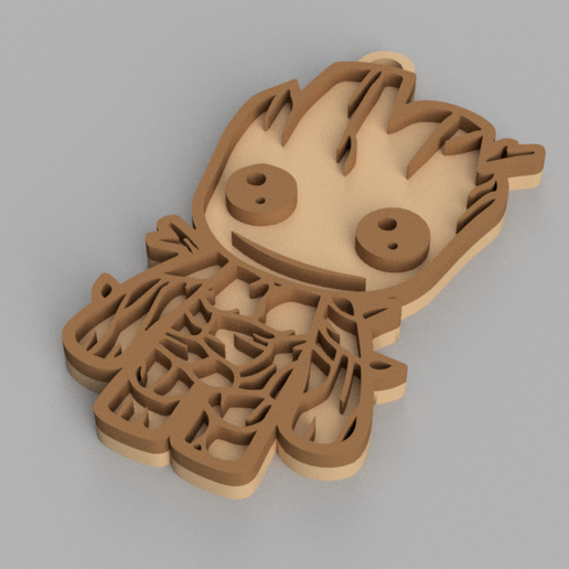 STL file Baby Groot , keychain - pendant - earring 👶 ・3D printer design ...