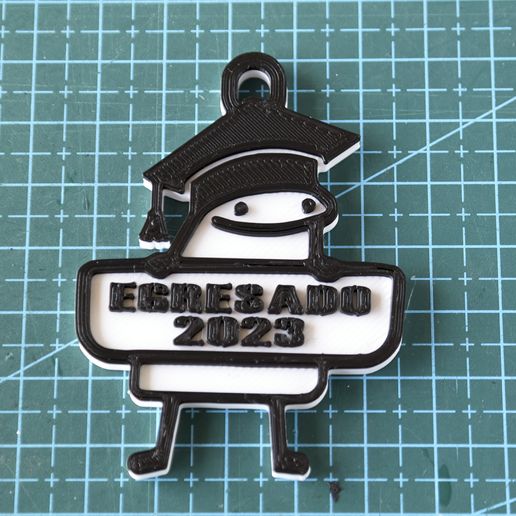 STL file Key ring Flork graduate 2023 🔑 ・3D printer model to download・Cults