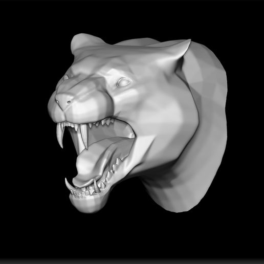 STL file Tiger Head Sculpture - Fierce Wildlife Art - Majestic Big Cat ...