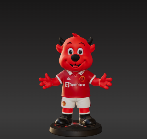🏈 Football Mascots - Fred The Red From Manchester United・ STL File for ...