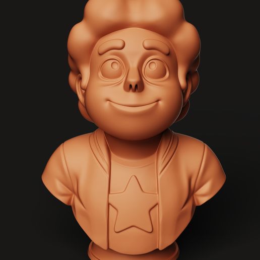 👤 Steven Universe Bust - Crystal Gems Leader 3D Model | Fan Art・ STL ...