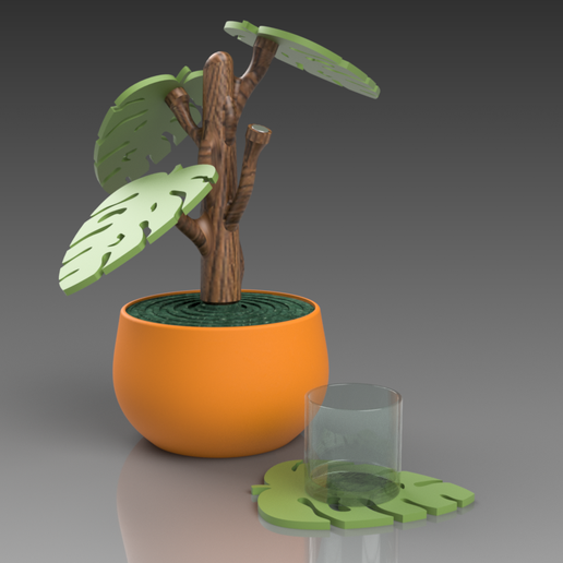 STL file Magnetic lock Leaf Coaster 🧲 ・Template to download and 3D ...