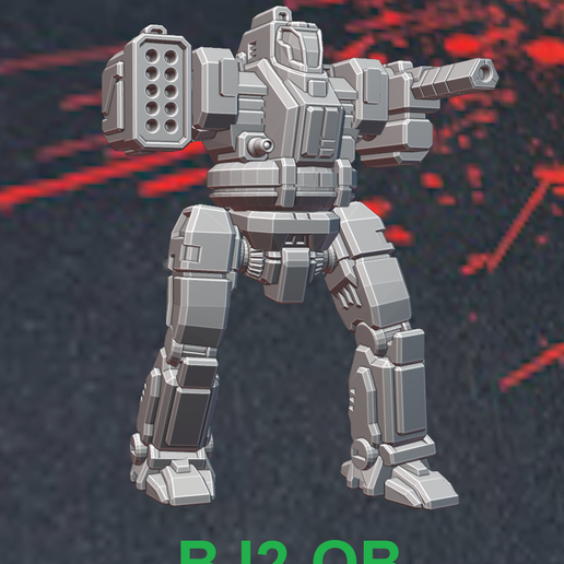🎲 BattleTech Blackjack Omnimech BJ2-O Collection・Free STL File for 3D ...