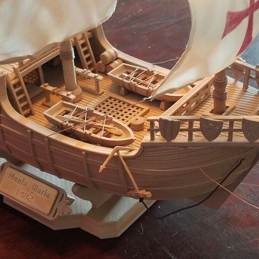 🎅 Santa Maria Flag Ship: Scale Model Kit Sailing Ship・ 3D File for 3D ...