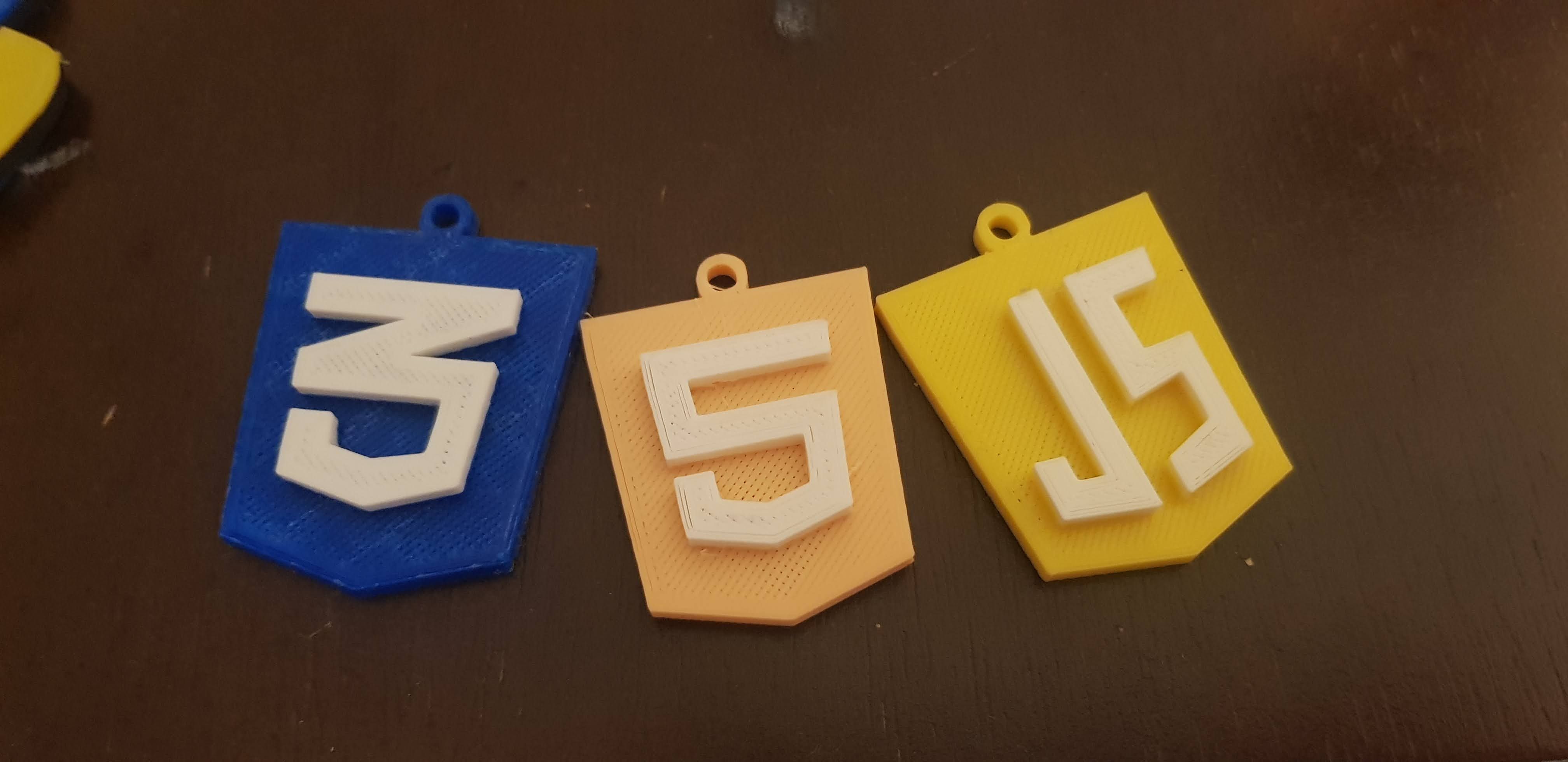 Download OBJ file Programming Keychain Bundle (Javascript + HTML + CSS ...