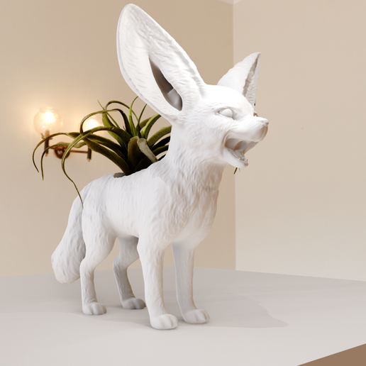 🦊 fennec fox screaming planter pot flower vase stl・ STL File for 3D ...