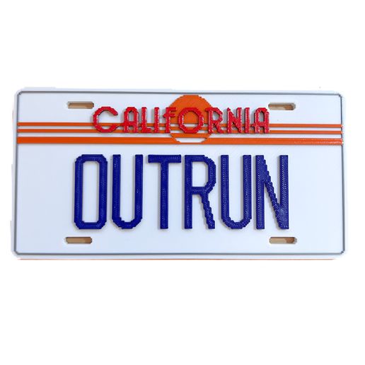 🎮 Outrun 3D Logo・ STL File for 3D printing・Cults