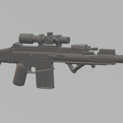 🔫 FN Scar-H for minifigures・ STL File for ・Cults