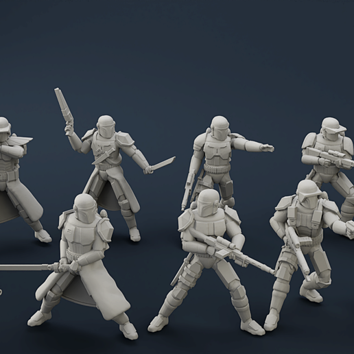 ⭐ STAR WARS LEGION: Mandalorian Neo Crusaders - Troops・ 3D File for ・Cults