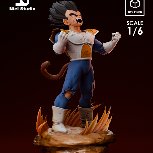🐒 Vegeta ozaru・ 3D File for 3D printing・Cults