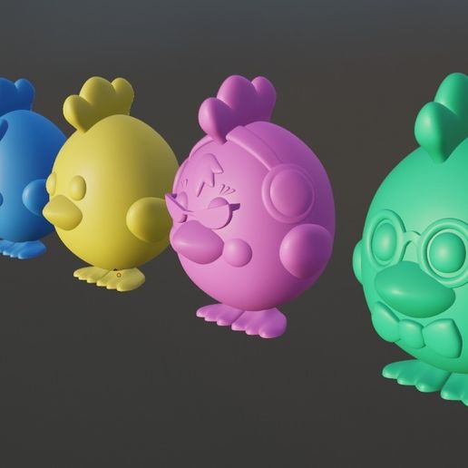 Free STL file A Cute Chicken Family 🐔 ・3D printable model to download・Cults