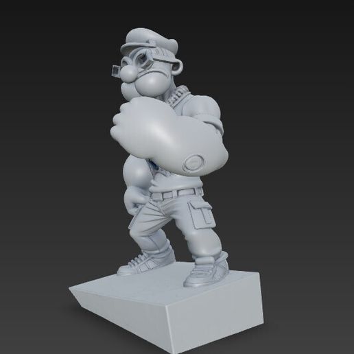 🧸 3D Printable Urban Popeye (Popeye – Streetwear & Hip-Hop Style)・ STL ...