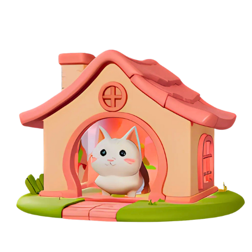 🐱 Cozy Cat Cottage・ STL File for 3D printing・Cults