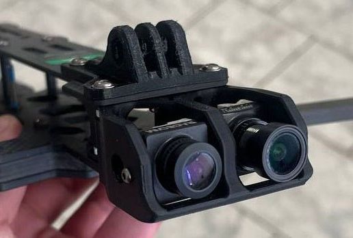 📷 Dual camera fpv・Free STL File for 3D printing・Cults