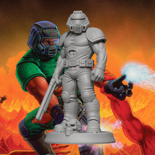🎮 Doomguy Classic - STL Model for 3D Printing - Retro Doom Video Game ...